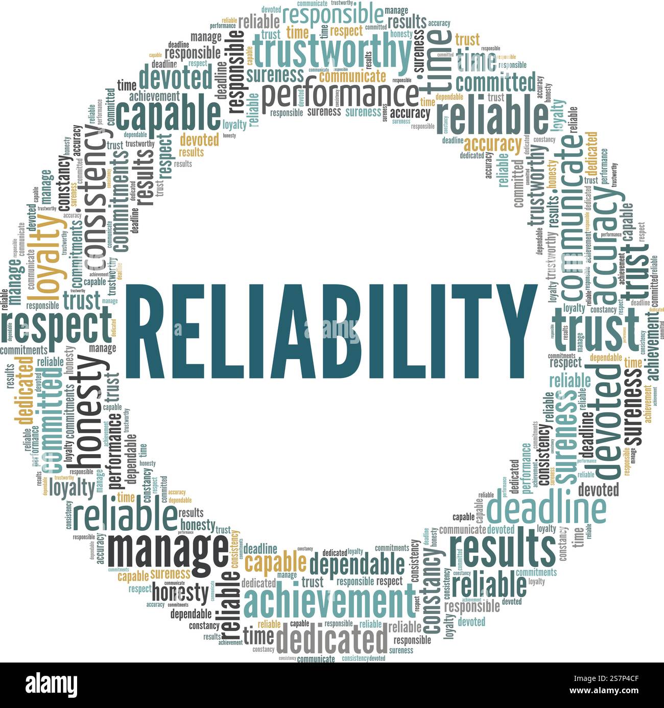 Reliability conceptual vector illustration word cloud isolated on white background Stock Vector ...