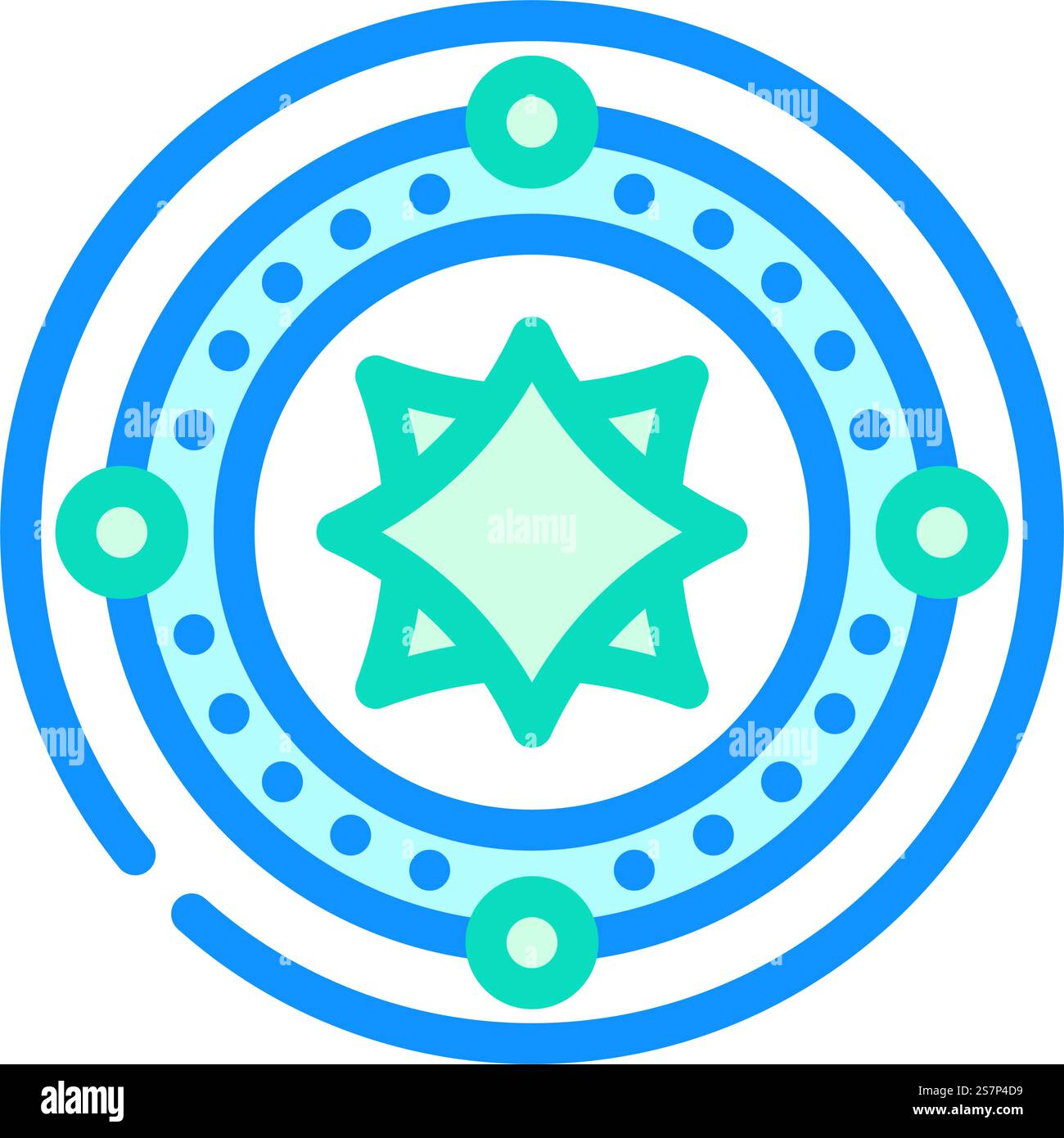 yata mirror shintoism color icon vector. yata mirror shintoism sign ...