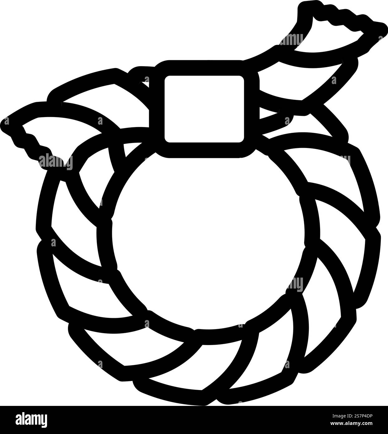 shimenawa ring shintoism line icon vector. shimenawa ring shintoism ...