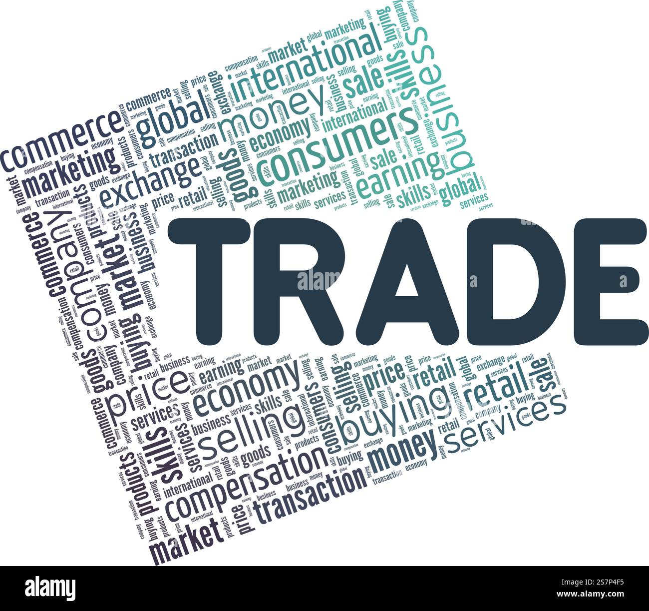 Trade conceptual vector illustration word cloud isolated on white ...