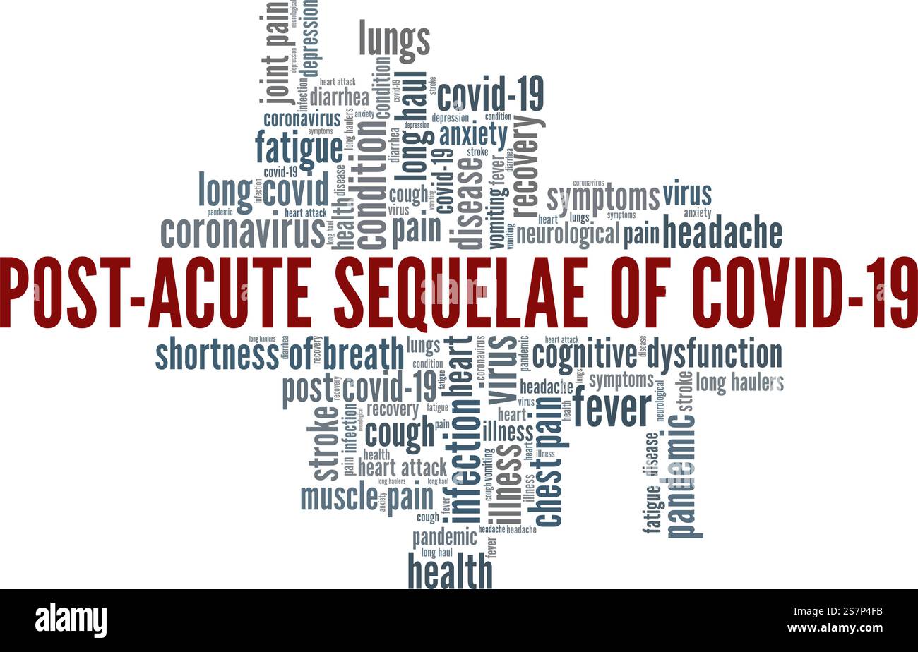 POSC - Post Acute Sequelae Covid-19 conceptual vector illustration word ...