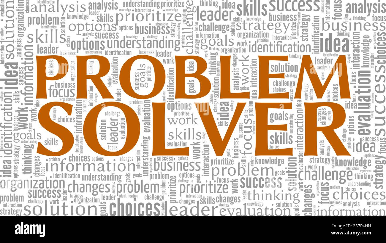 Problem Solver conceptual vector illustration word cloud isolated on ...