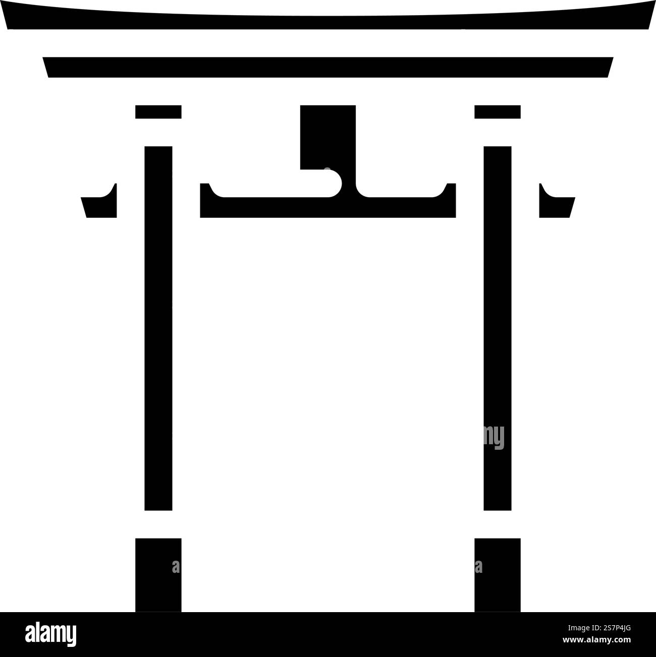 torii gate shintoism glyph icon vector. torii gate shintoism sign ...
