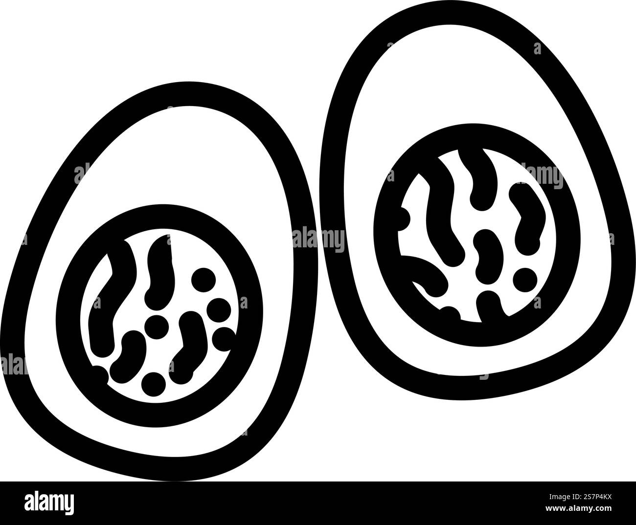 boiled egg food line icon vector. boiled egg food sign. isolated ...