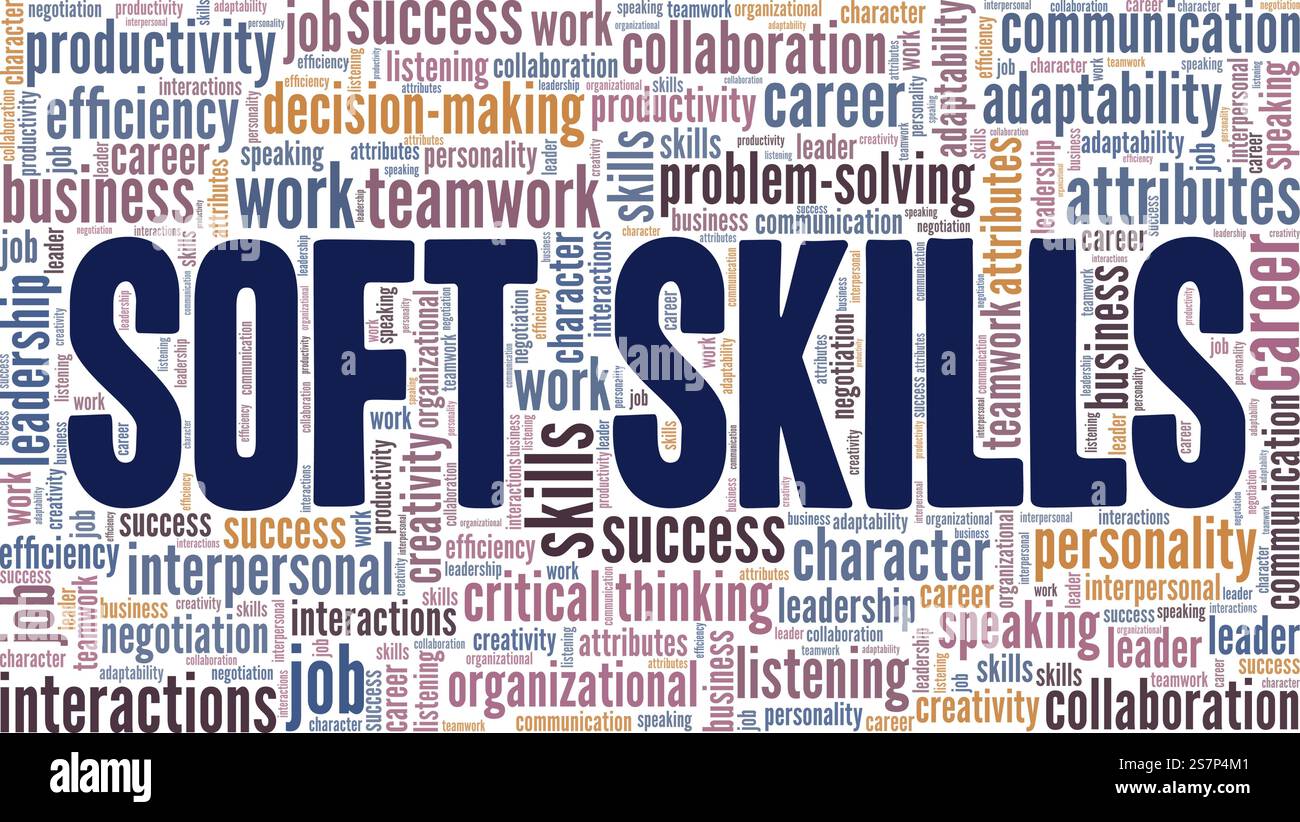 Soft Skills conceptual vector illustration word cloud isolated on white ...