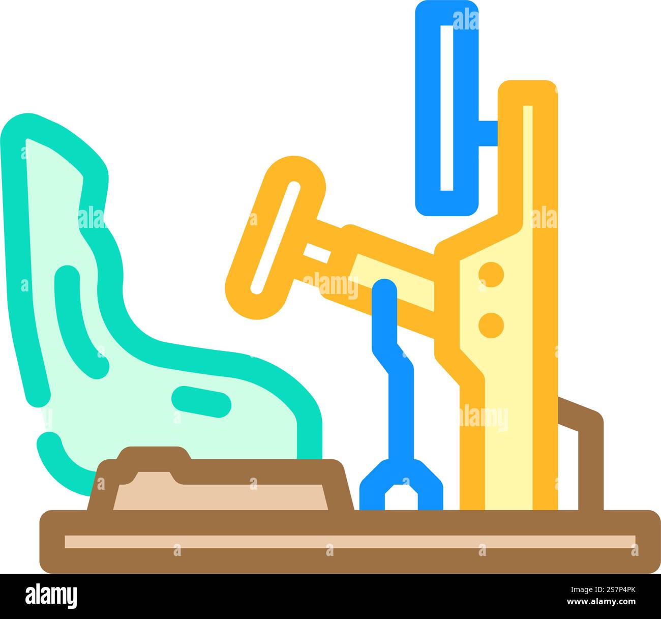 racing simulator vehicle color icon vector. racing simulator vehicle ...