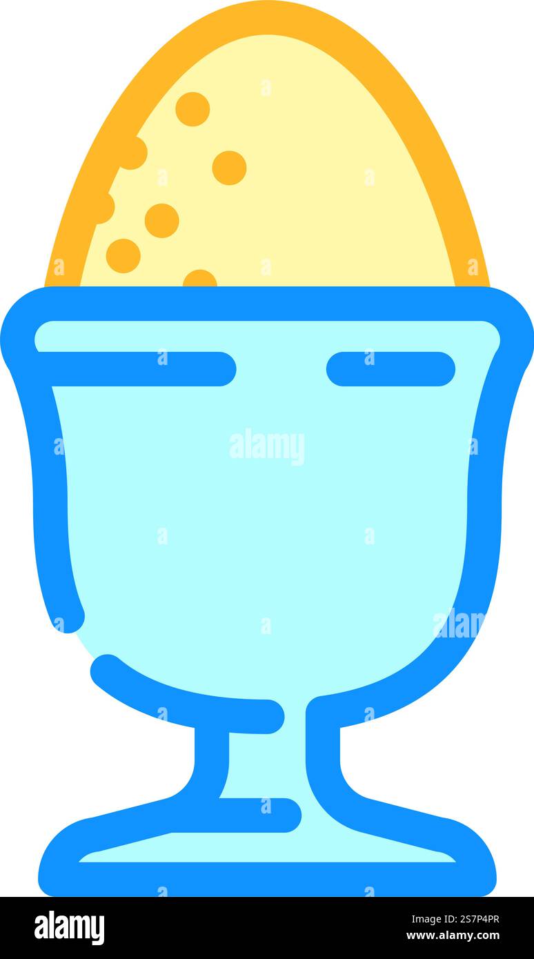 boiled egg chicken farm food color icon vector. boiled egg chicken farm ...