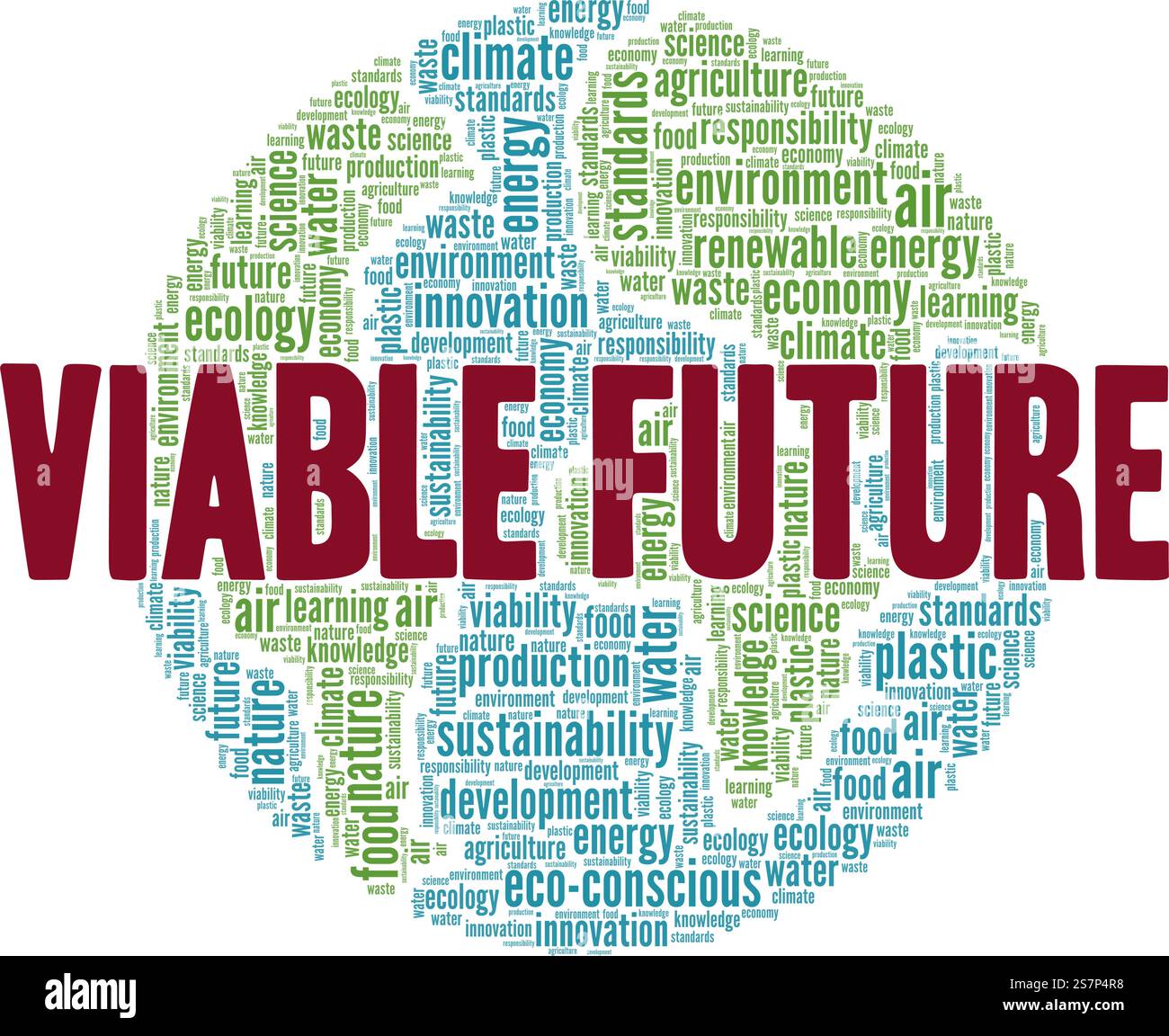 Viable Future conceptual vector illustration word cloud isolated on ...