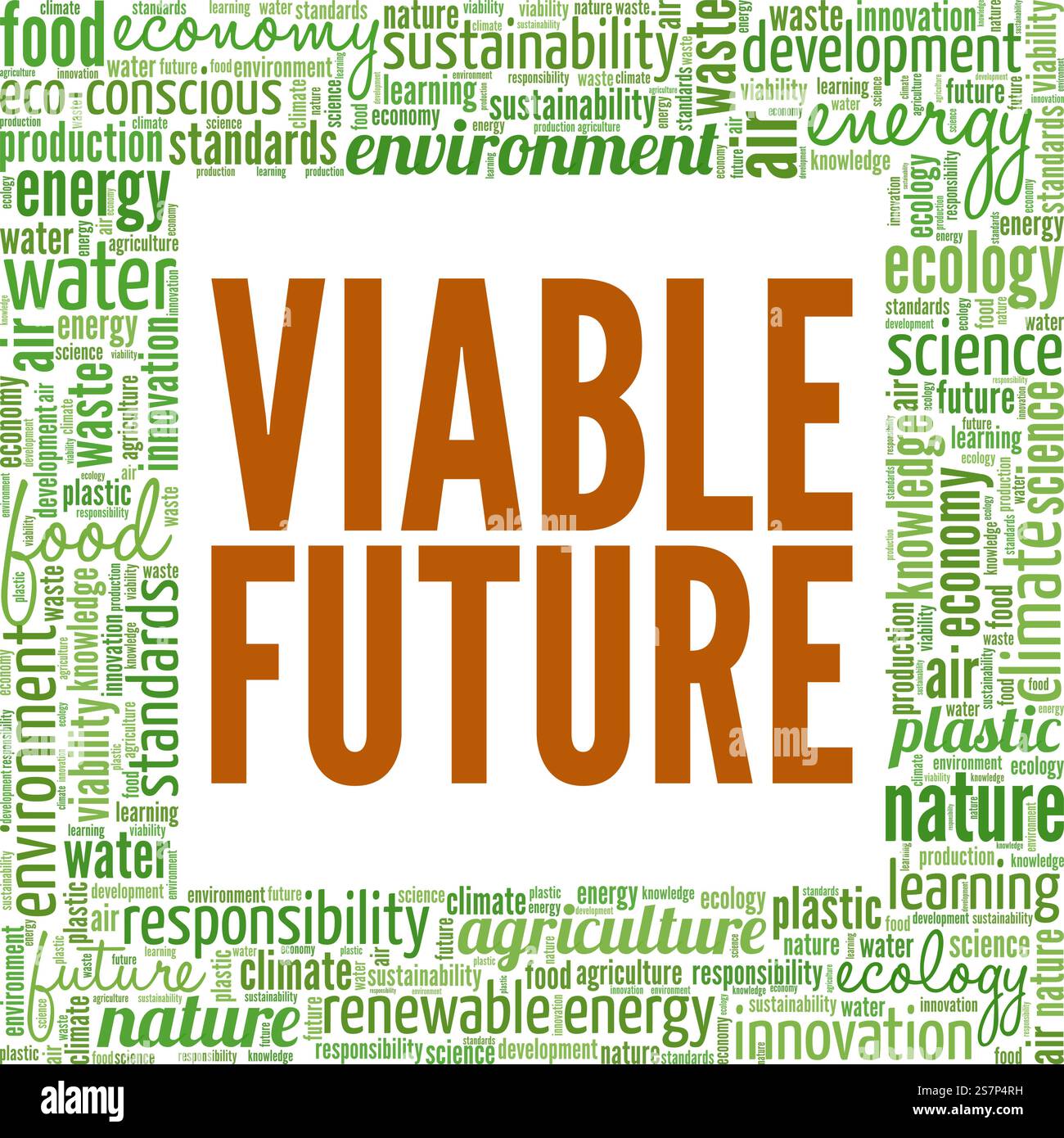 Viable Future conceptual vector illustration word cloud isolated on ...