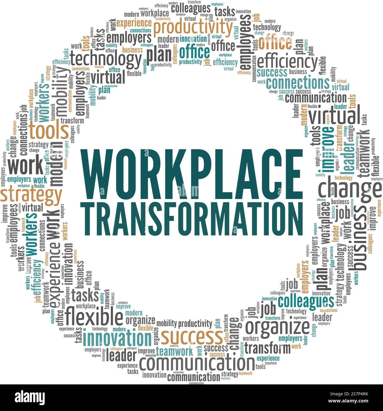 Workplace Transformation conceptual vector illustration word cloud ...