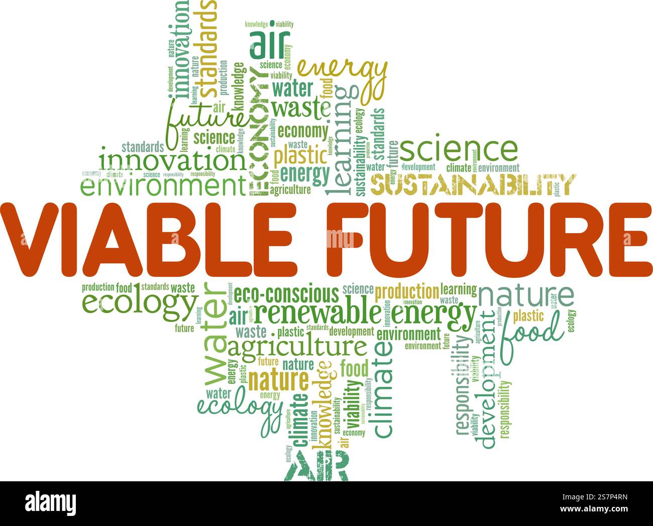 Viable Future conceptual vector illustration word cloud isolated on ...