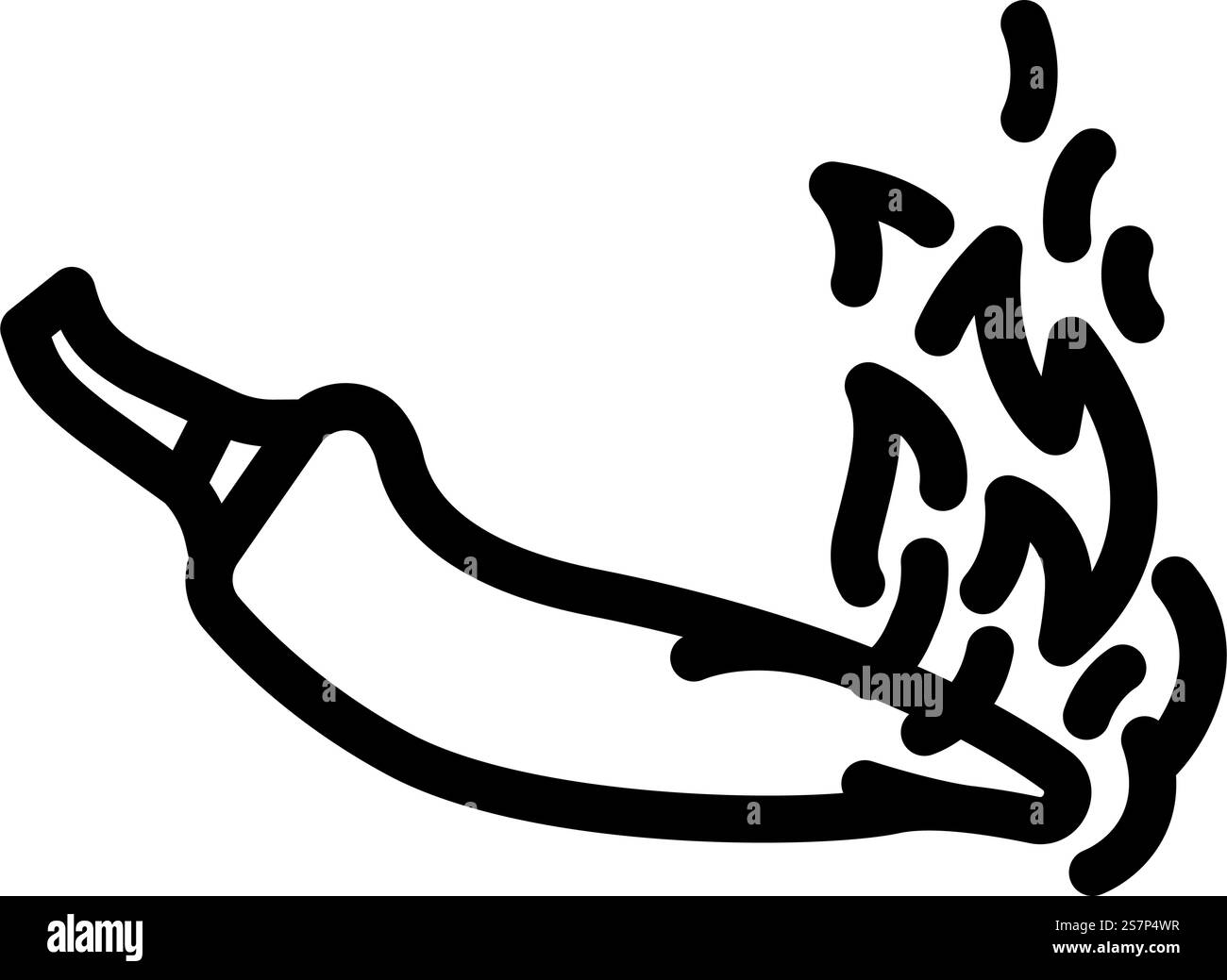 spicy food line icon vector. spicy food sign. isolated contour symbol ...