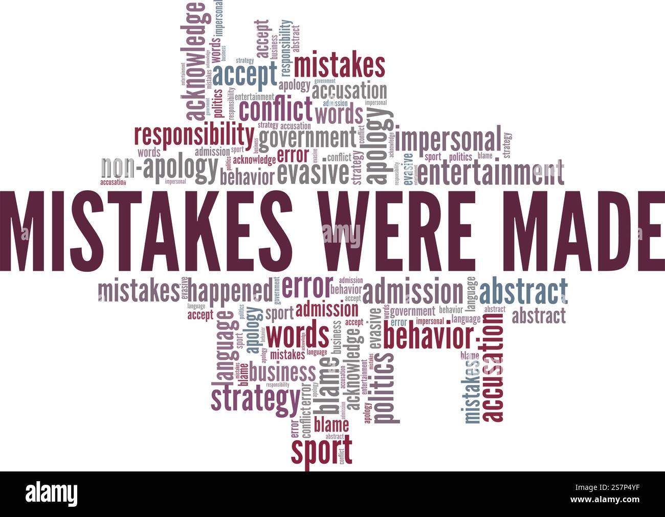 Mistakes Were Made conceptual vector illustration word cloud isolated ...