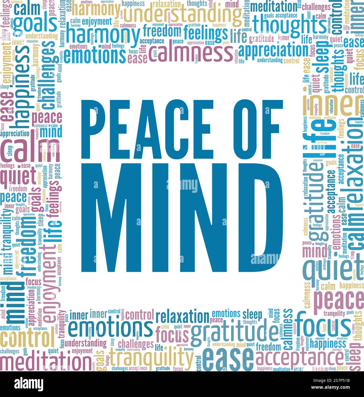 Peace Of Mind conceptual vector illustration word cloud isolated on ...