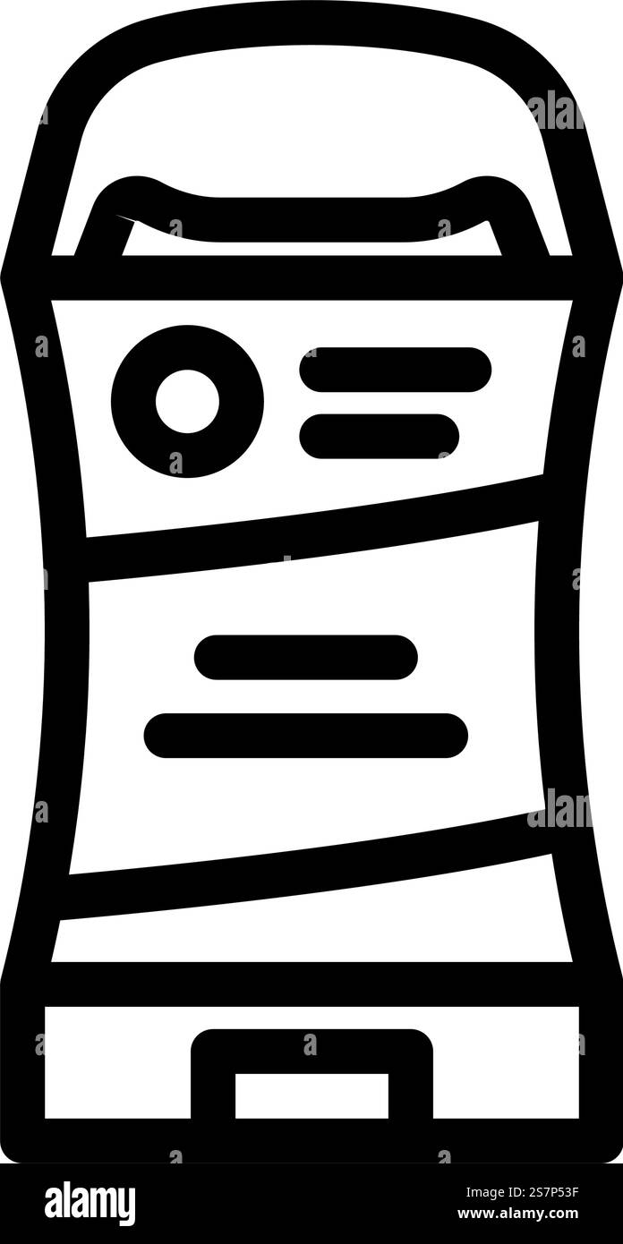deodorant hygiene line icon vector. deodorant hygiene sign. isolated ...