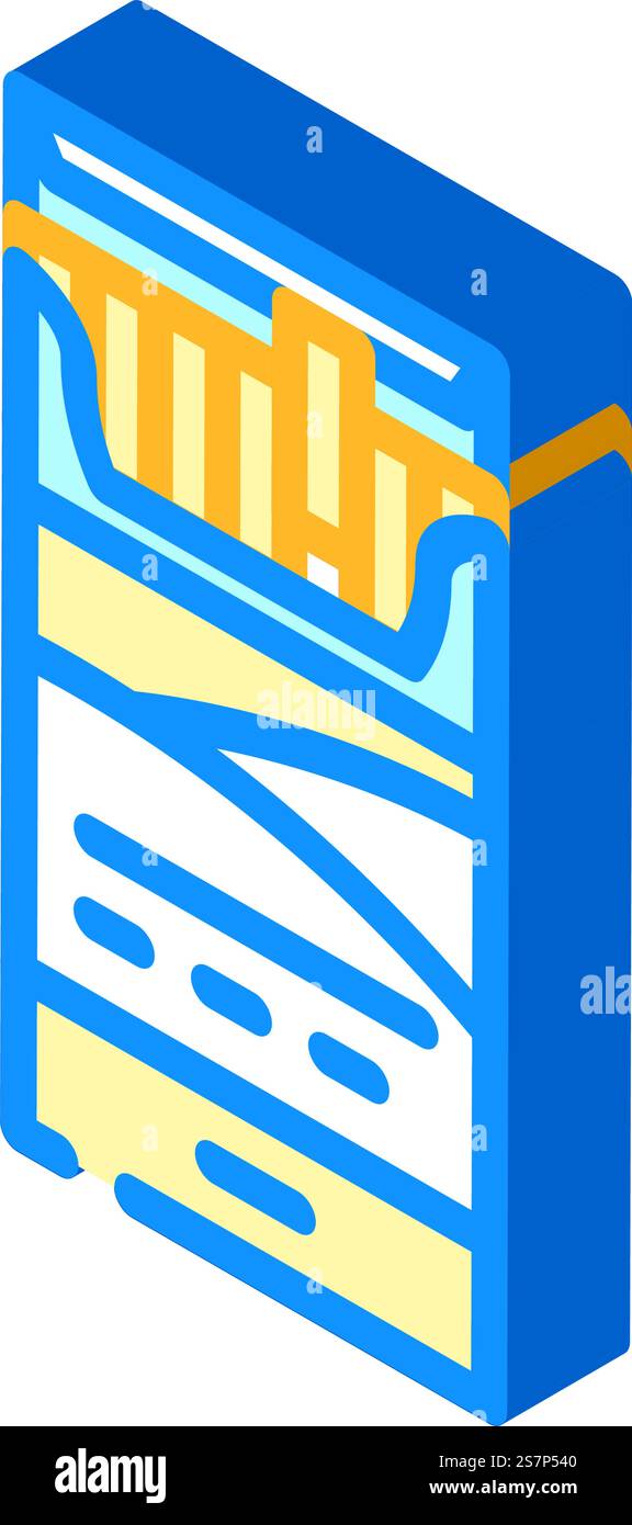 cigarette nicotine isometric icon vector. cigarette nicotine sign ...