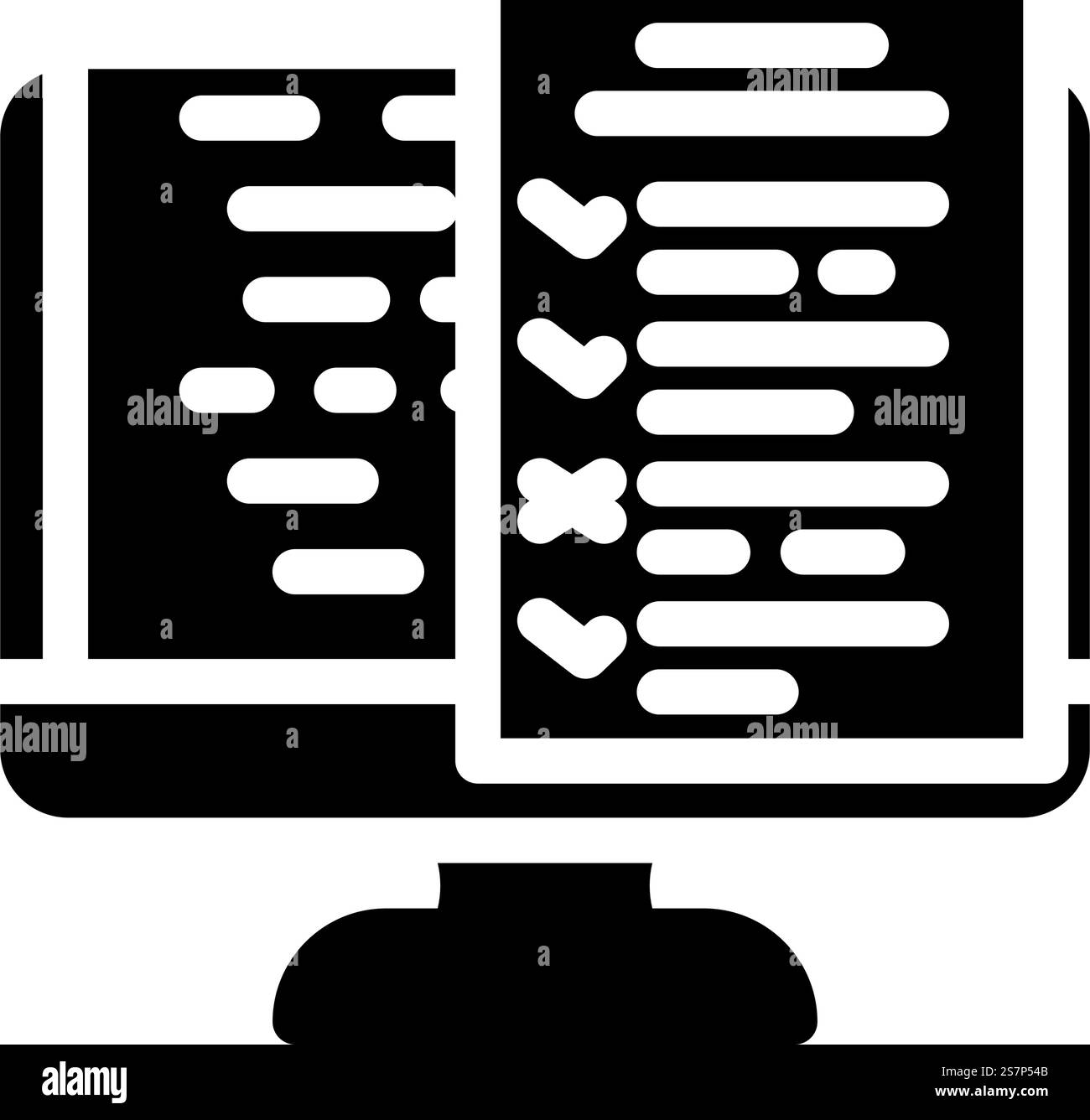 Software Testing Glyph Icon Vector Software Testing Sign Isolated