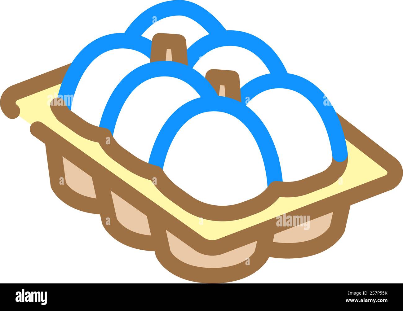 egg box hen color icon vector. egg box hen sign. isolated symbol ...