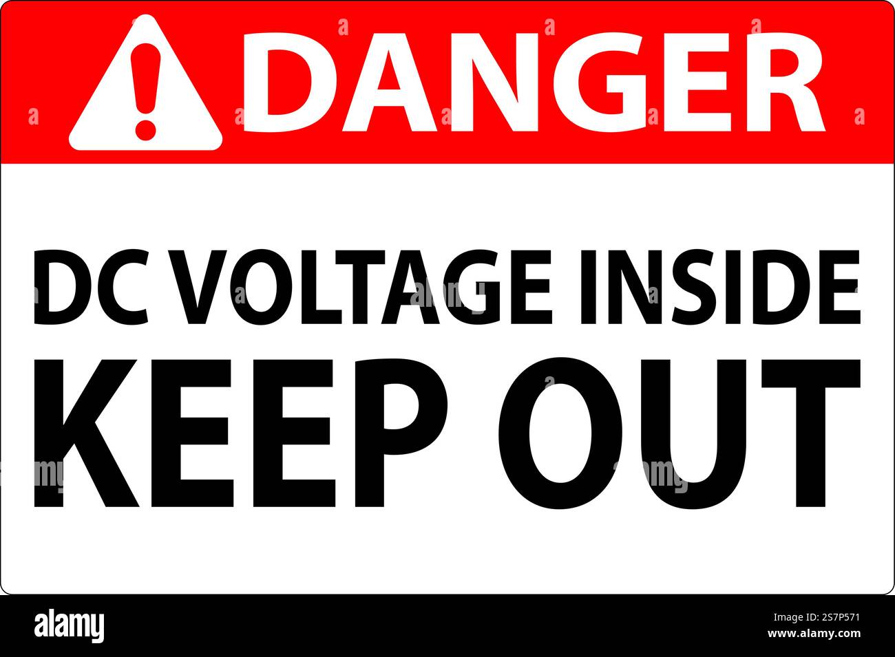 Danger Keep Out Sign, DC Voltage Inside Keep Out Stock Vector Image ...