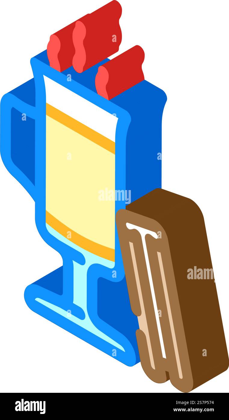 hot drink isometric icon vector. hot drink sign. isolated symbol ...