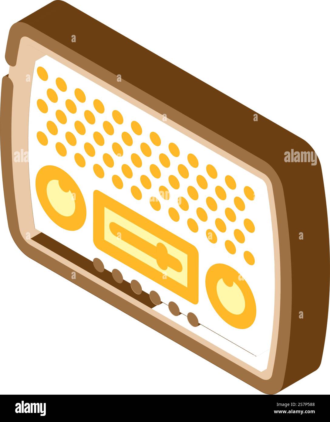 retro radio music isometric icon vector. retro radio music sign ...