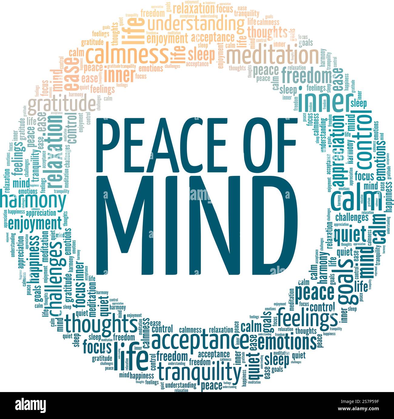 Peace Of Mind conceptual vector illustration word cloud isolated on ...