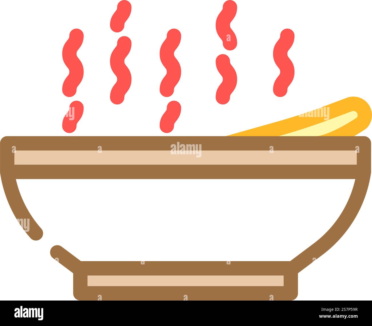 hot soup color icon vector. hot soup sign. isolated symbol illustration ...