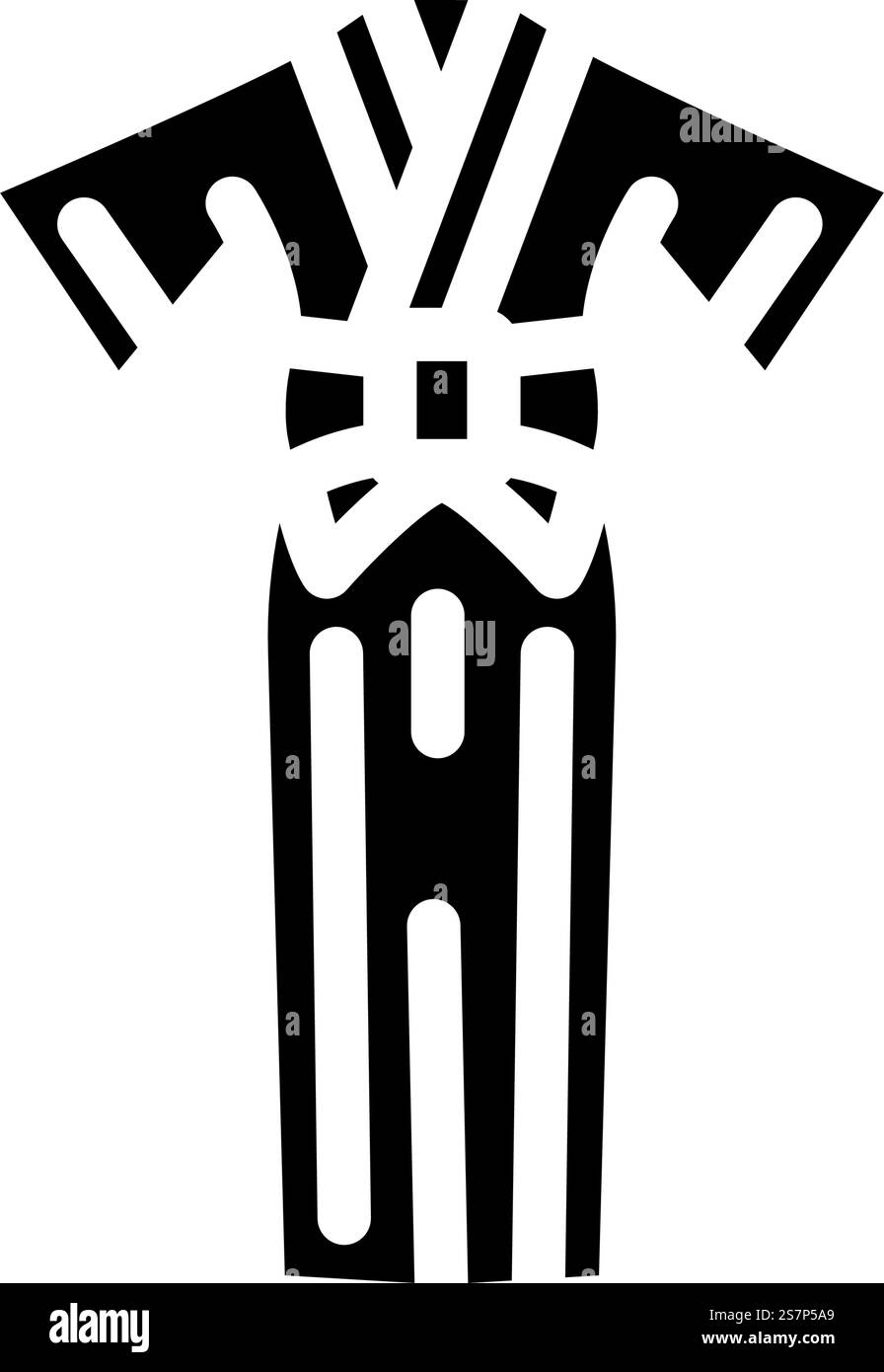 miko shrine maiden shintoism glyph icon vector. miko shrine maiden ...