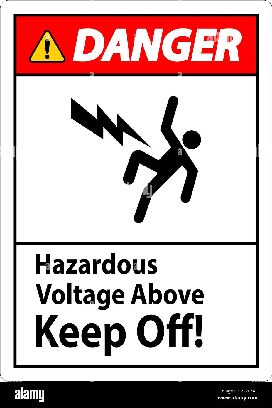 Danger Sign - Hazardous Voltage Above Keep Off Stock Vector Image & Art ...