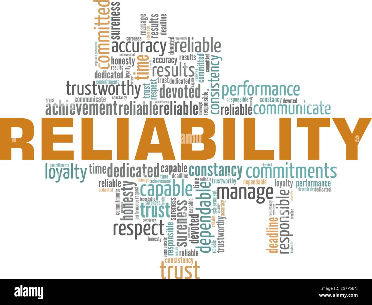 Reliability conceptual vector illustration word cloud isolated on white ...