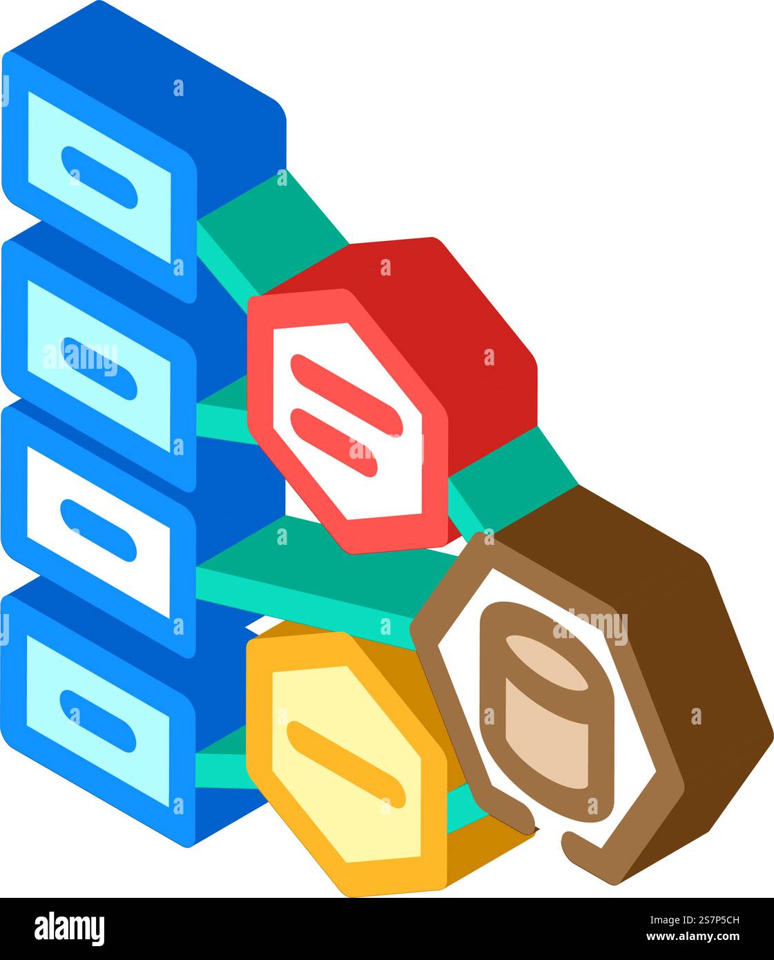 software architecture isometric icon vector. software architecture sign ...
