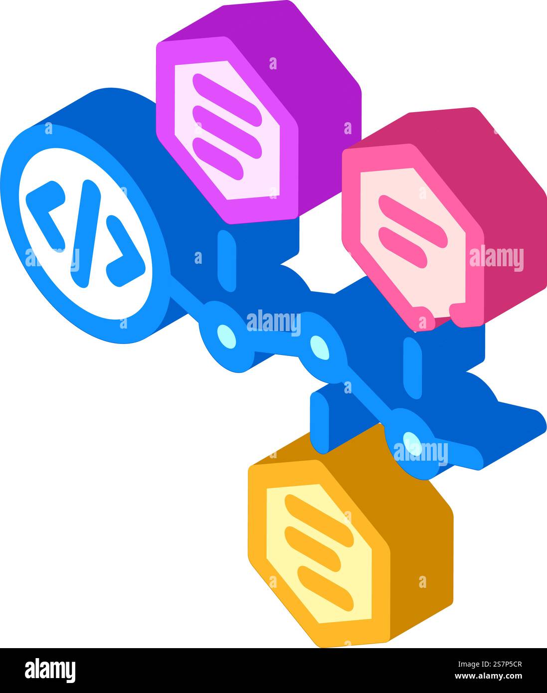 software deployment isometric icon vector. software deployment sign. isolated symbol ...