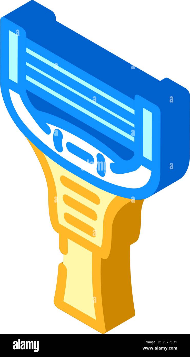 razor hygiene isometric icon vector. razor hygiene sign. isolated ...