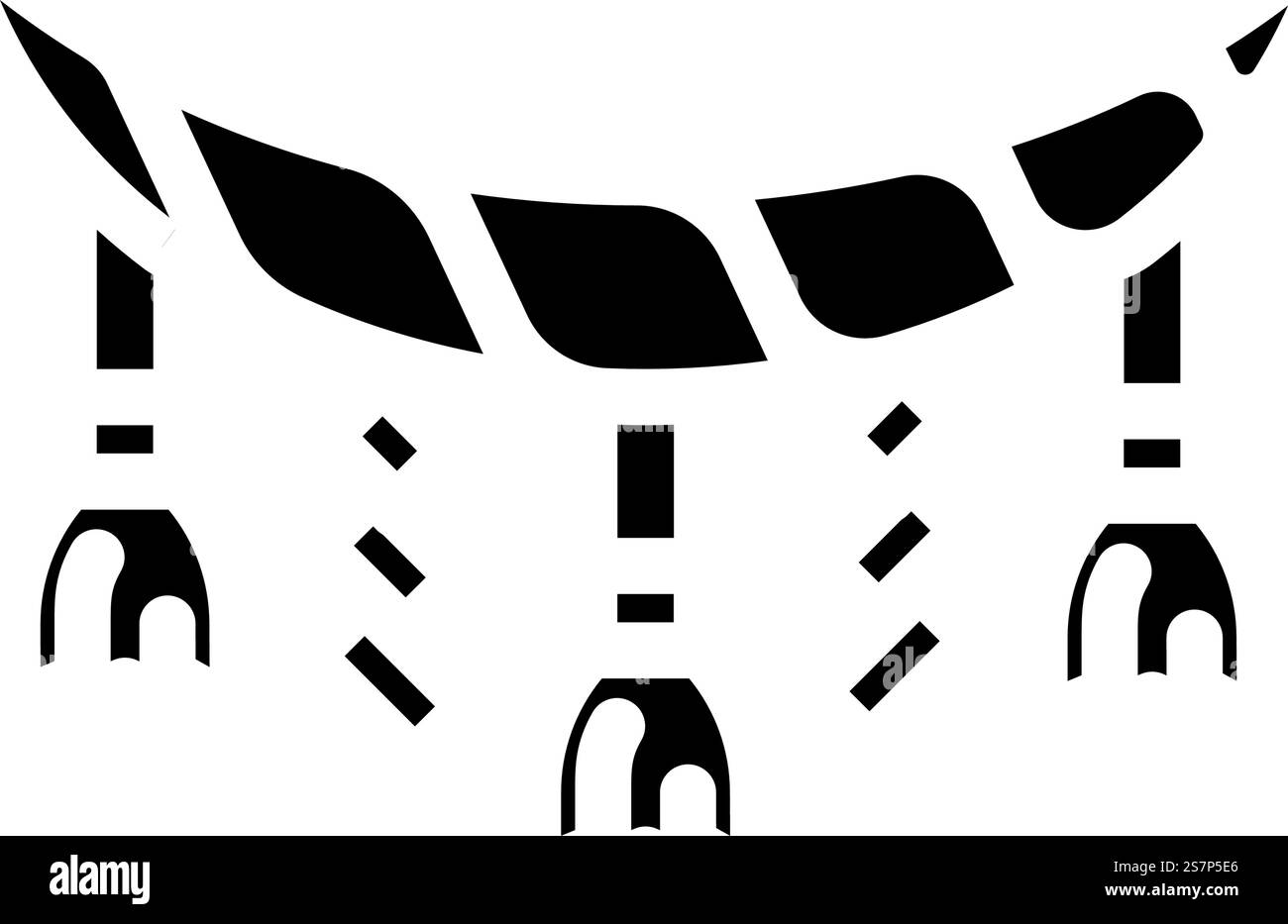 shimenawa rope shintoism glyph icon vector. shimenawa rope shintoism ...