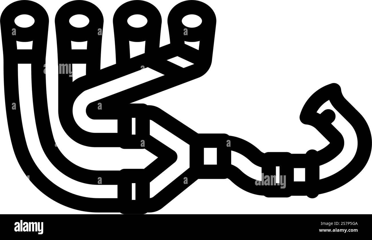exhaust pipe racing vehicle line icon vector. exhaust pipe racing ...