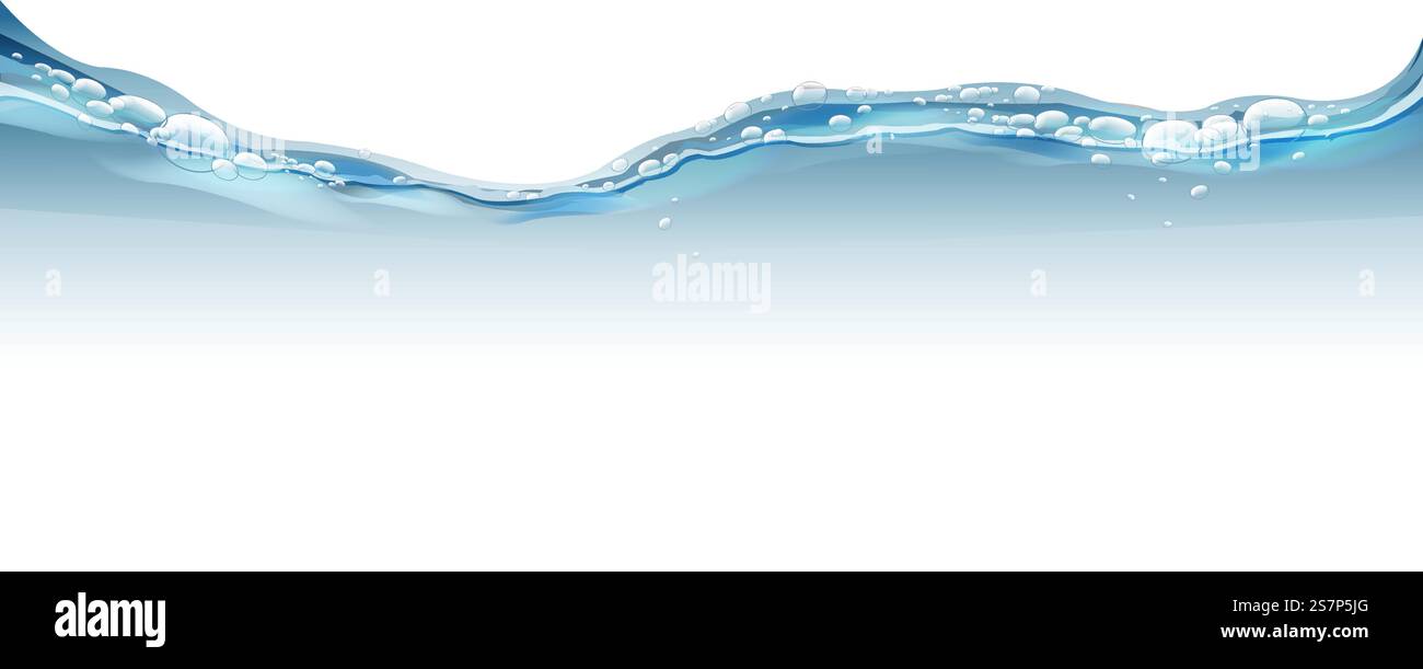 Water Wave Isolated White Background With Gradient Mesh, Vector Illustration Stock Vector Image ...