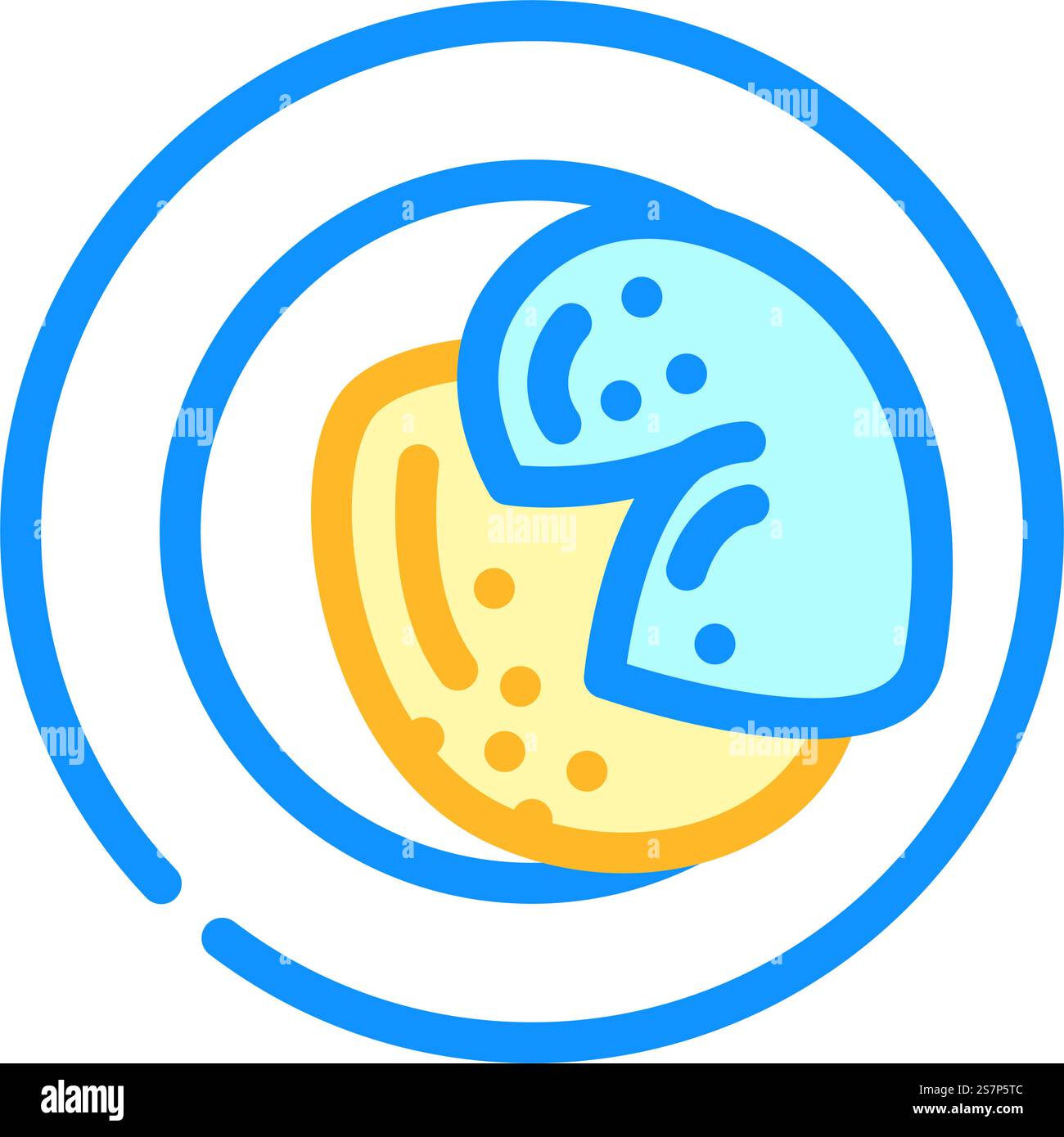 poached egg color icon vector. poached egg sign. isolated symbol ...