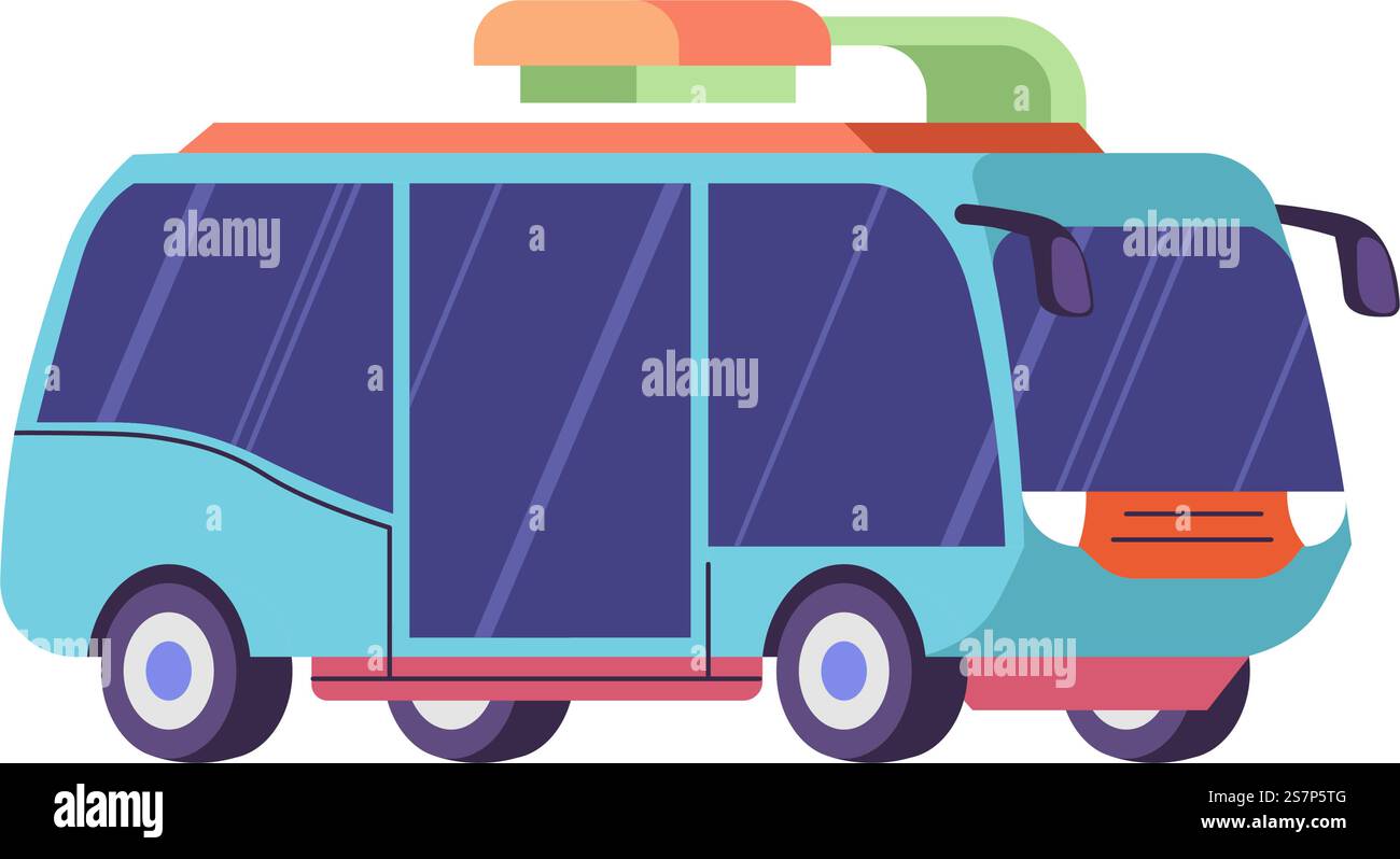 Eco transport, isolated van, vehicle or bus using electricity to ...