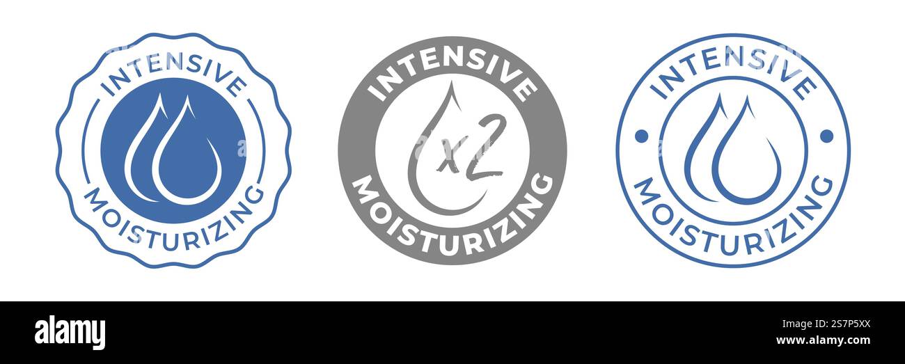 Hydration moisturizer icon, moisturizing water drop vector logo for cosmetic hydrate cream ...