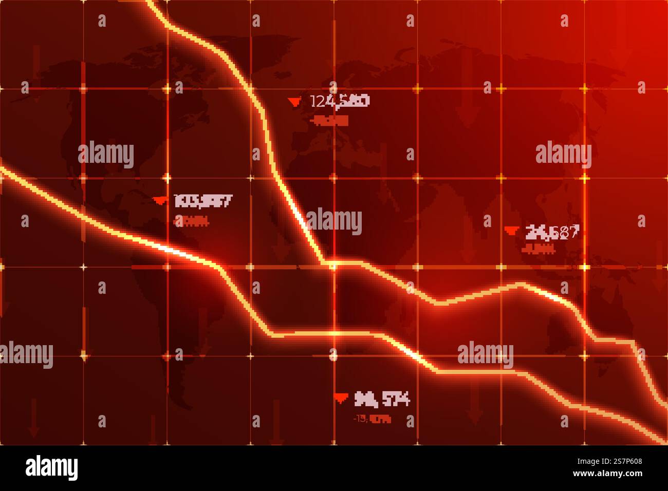 Business failure, company bankruptcy, stock market crash and loss ...