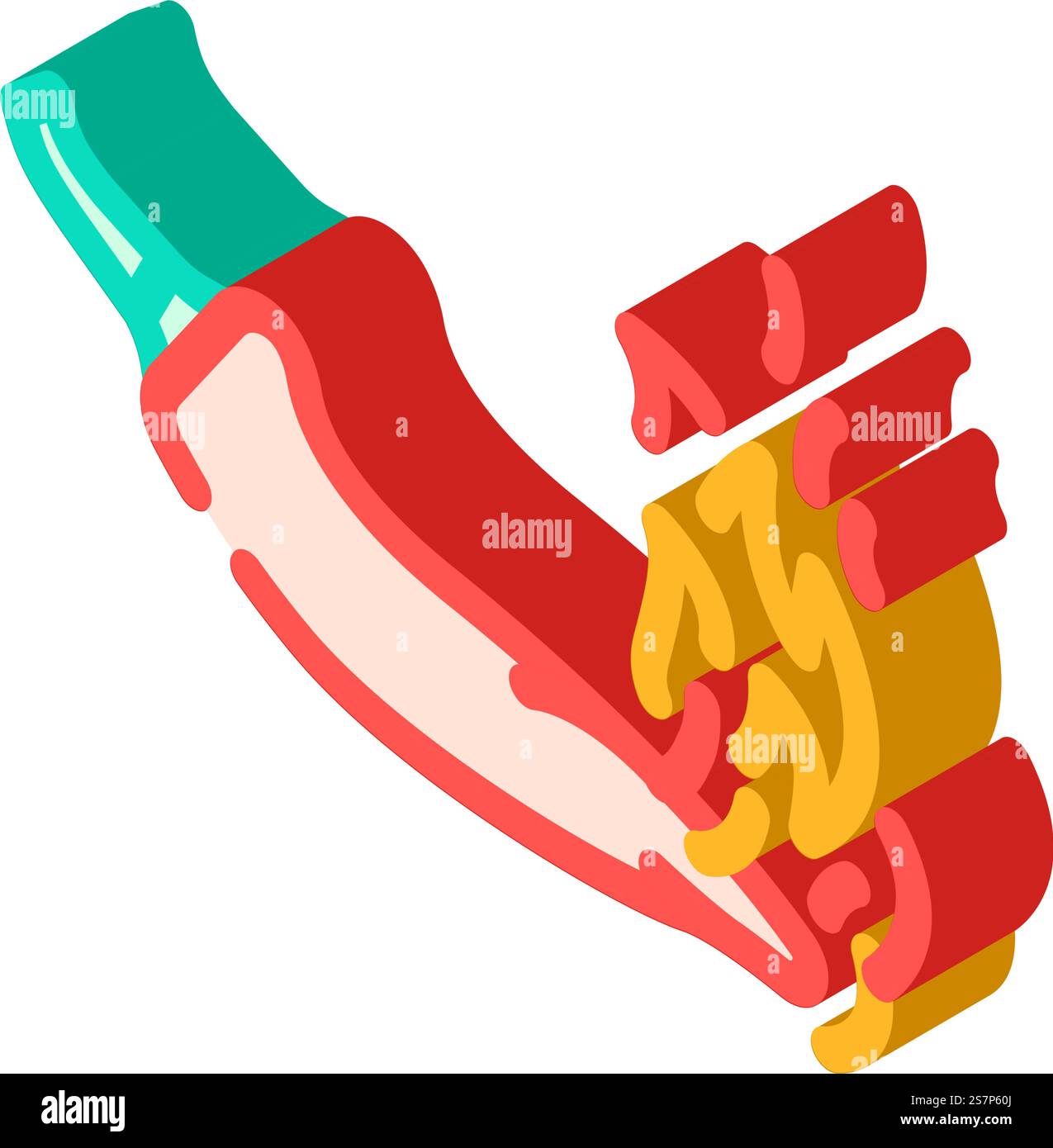 spicy food isometric icon vector. spicy food sign. isolated symbol ...