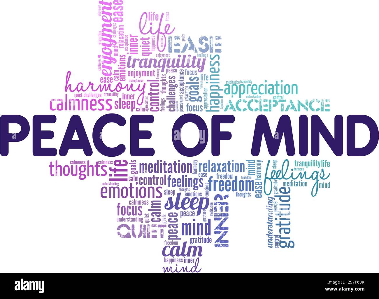 Peace Of Mind conceptual vector illustration word cloud isolated on ...