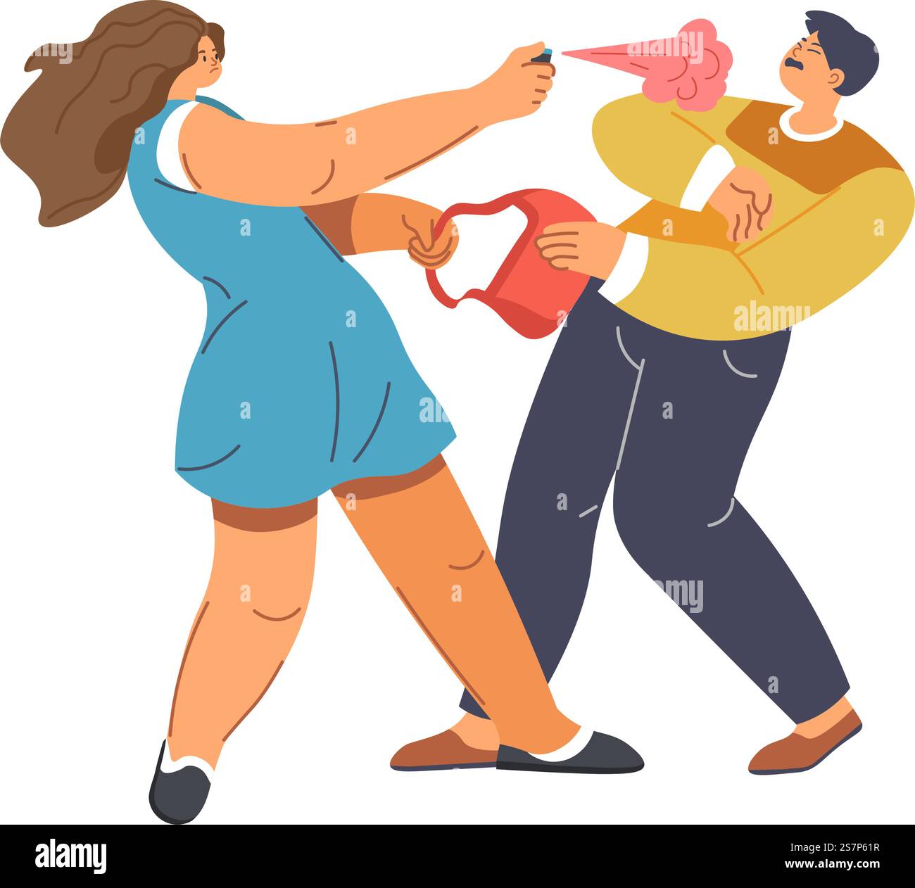 Self defence techniques woman Stock Vector Images - Alamy