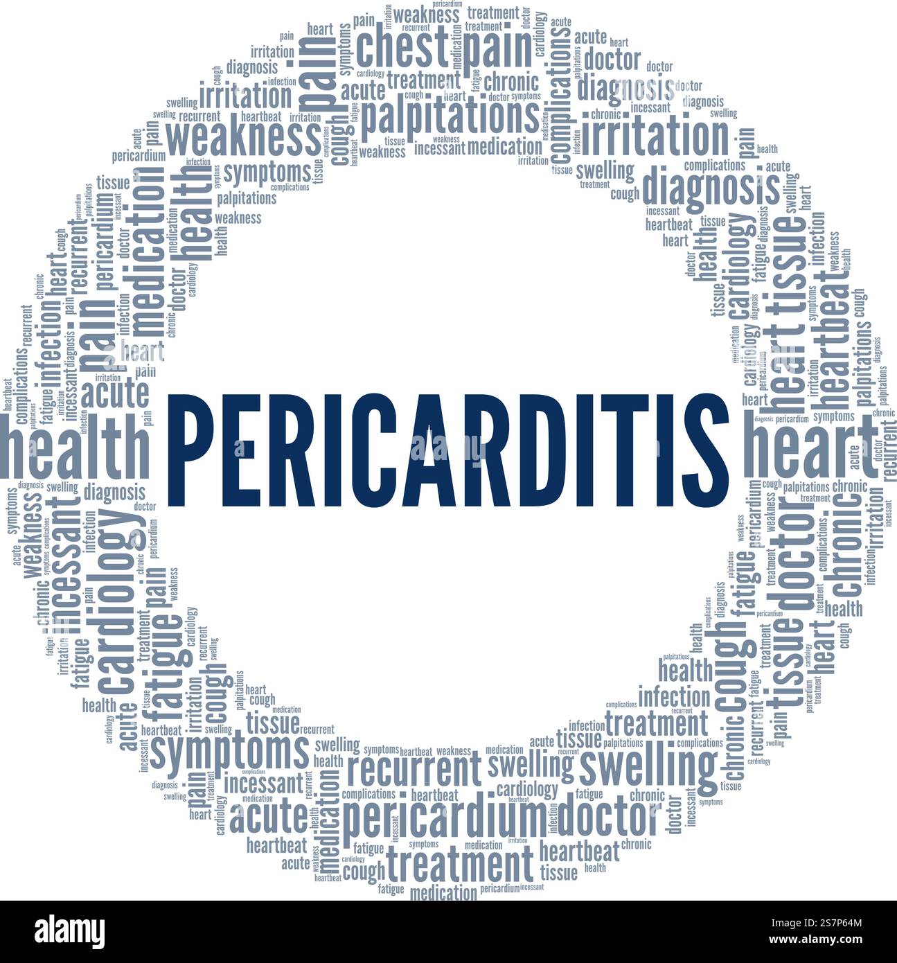 Pericarditis conceptual vector illustration word cloud isolated on ...
