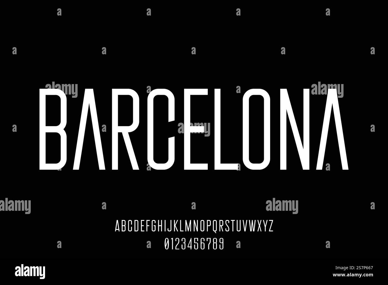 Modern condensed display font vector Stock Vector Image & Art - Alamy