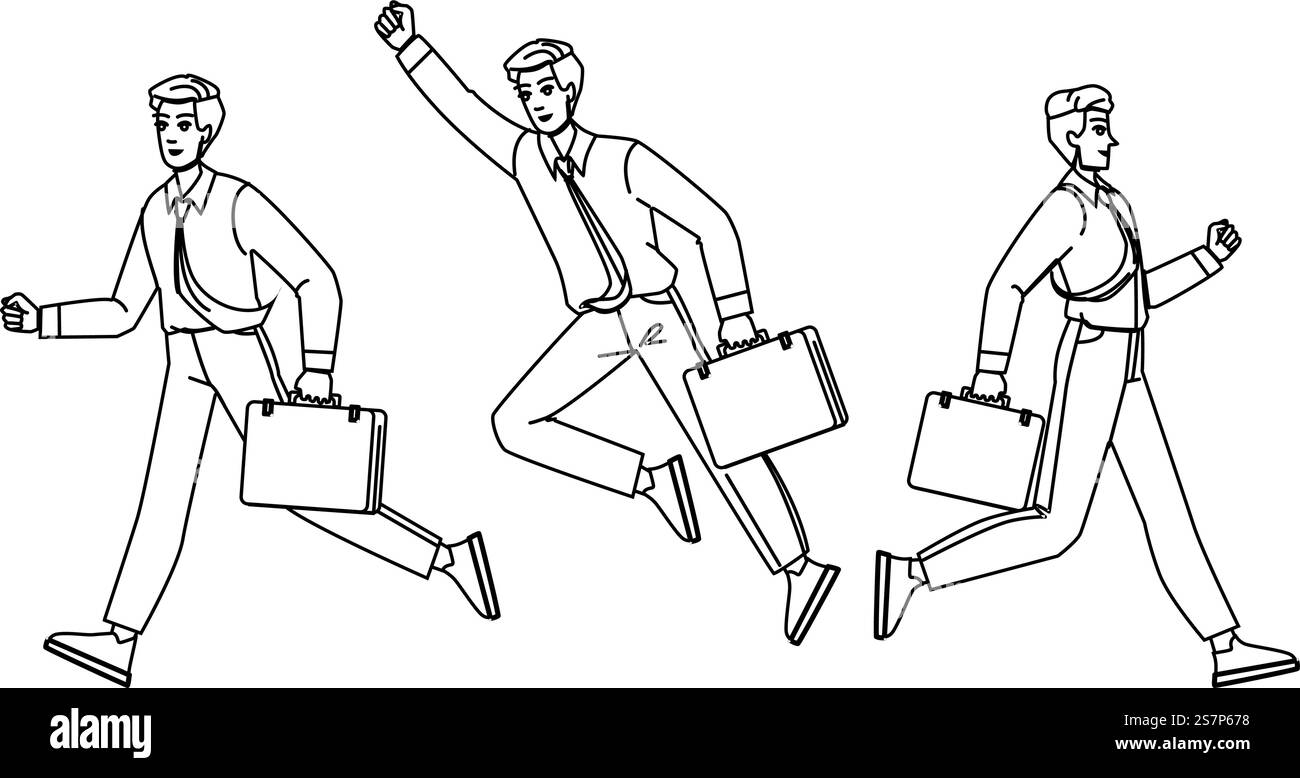 businessman late vector. man person, office job, professional worker ...