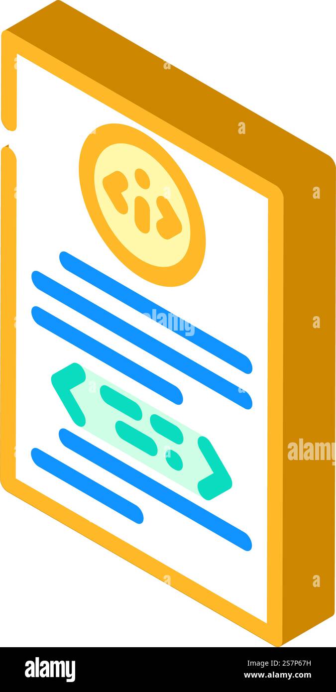 Software Documentation Isometric Icon Vector Software Documentation