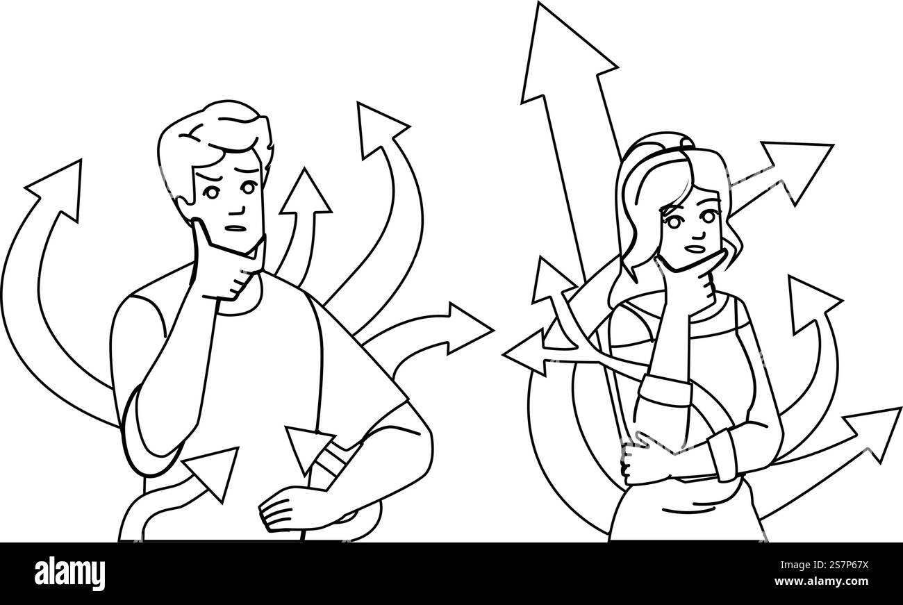 choose path vector. way choice, road future, career direction ...