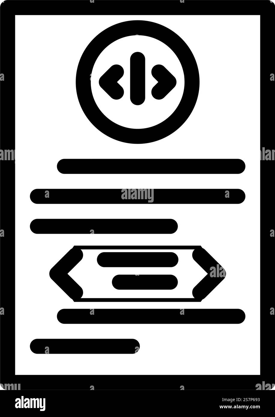 software documentation line icon vector. software documentation sign. isolated contour symbol ...