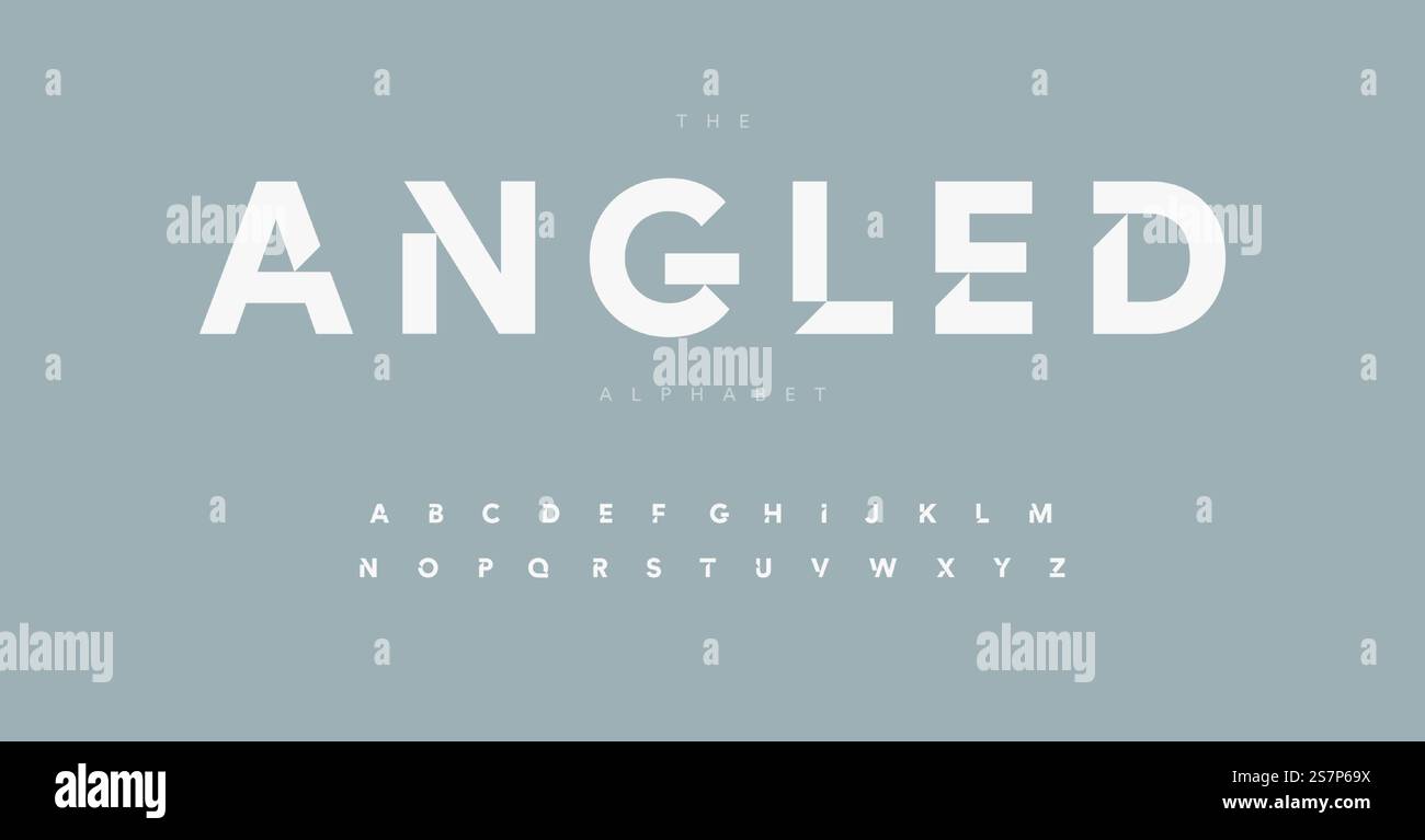 Geometric alphabet letter font. Modern logo letters inner cut serifs ...